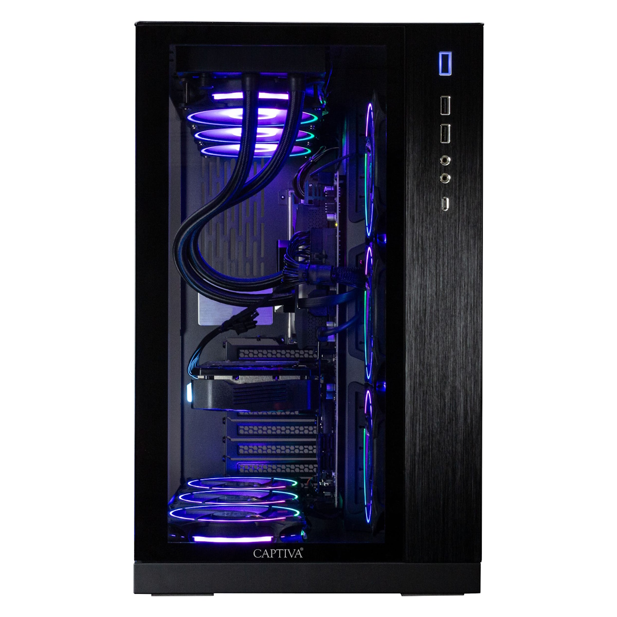 Captiva Highend Gaming PC R89-079 AMD Ryzen 7 9800X3D, 32GB DDR5 RAM, 1TB M.2 SSD, NVIDIA ...